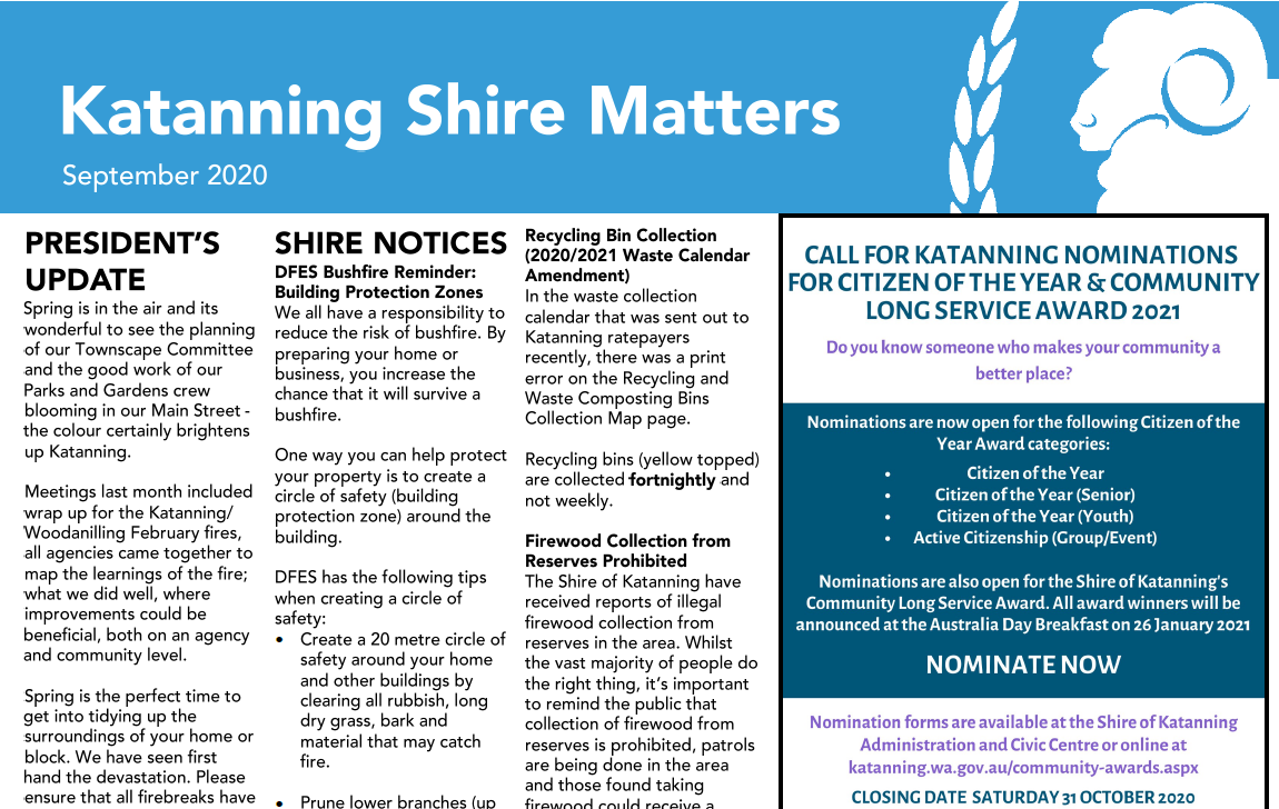 Latest News » Shire of Katanning